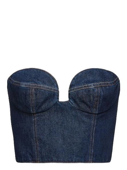 Magda Butrym Heart Neckline Bustier - Blue