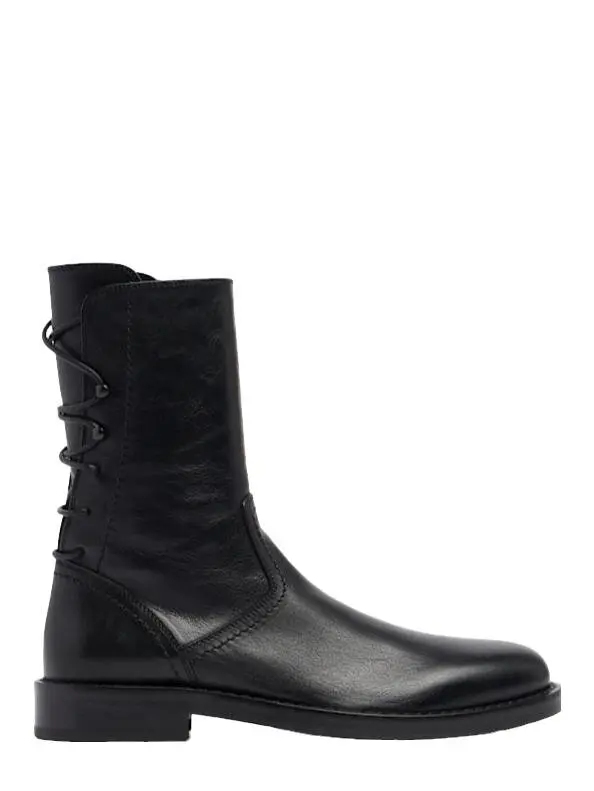 ANN DEMEULEMEESTER Lace-up Calf Boots - Black