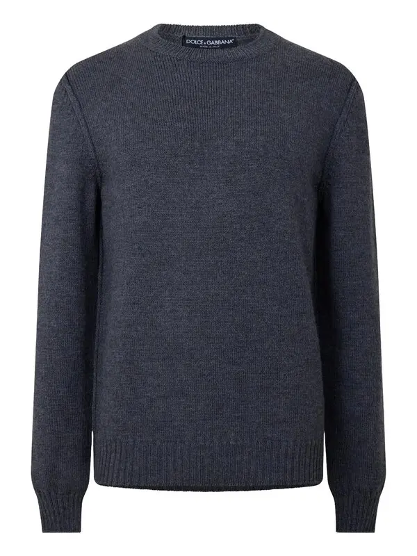 Dolce & Gabbana Long Sleeve Crewneck Sweater - Black