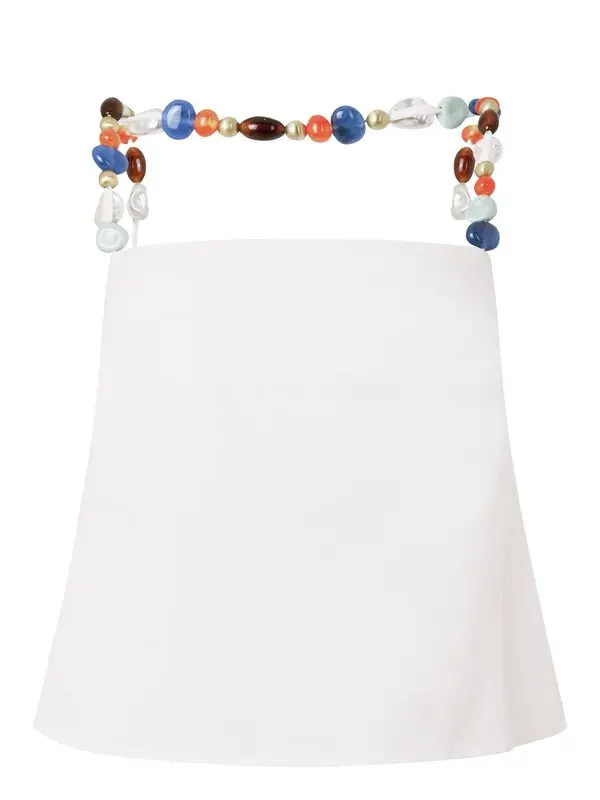 Cult Gaia Short Sleeve Blouse - White