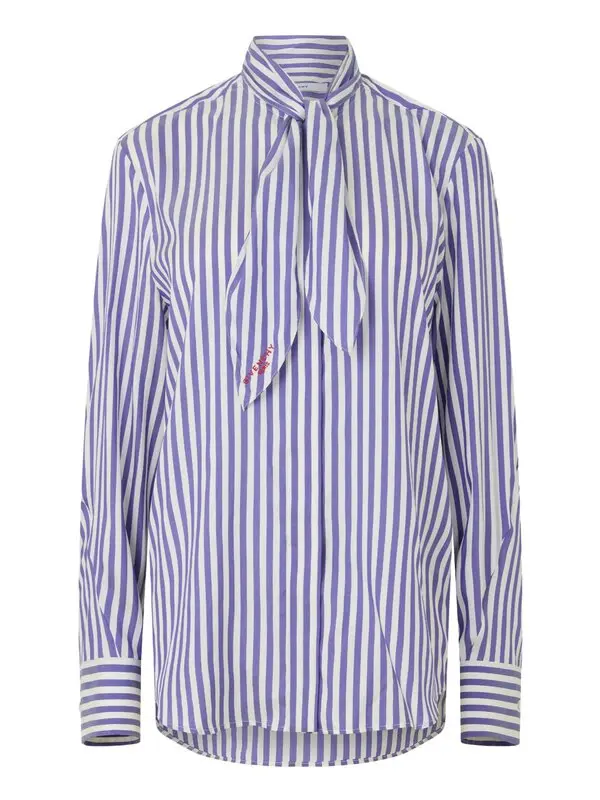 Givenchy Striped Shirt With Tie Detail - Purple