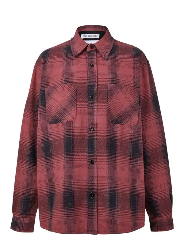 Our Legacy Longsleeve Check Shirt - Red