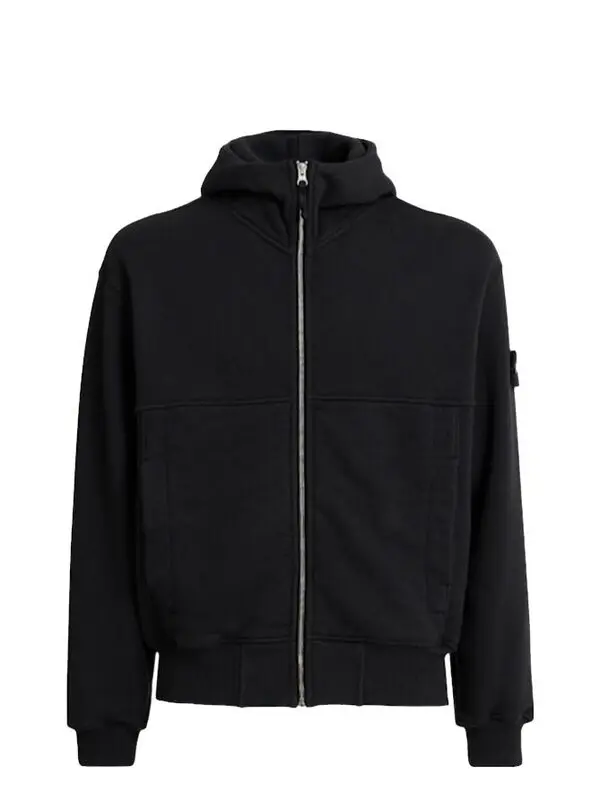 Stone Island Hooded Zip-up Coat - No