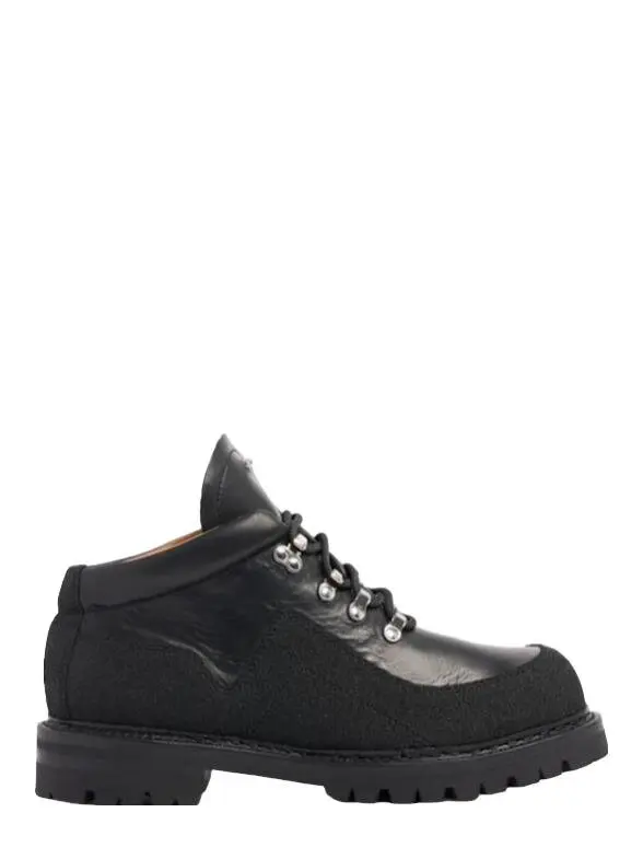 Our Legacy Ankle Boots With Thick Sole And Lace-up Closure - Black