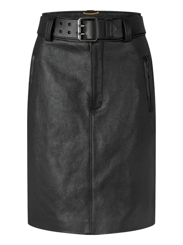 Saint Laurent Midi Pencil Skirt - Black