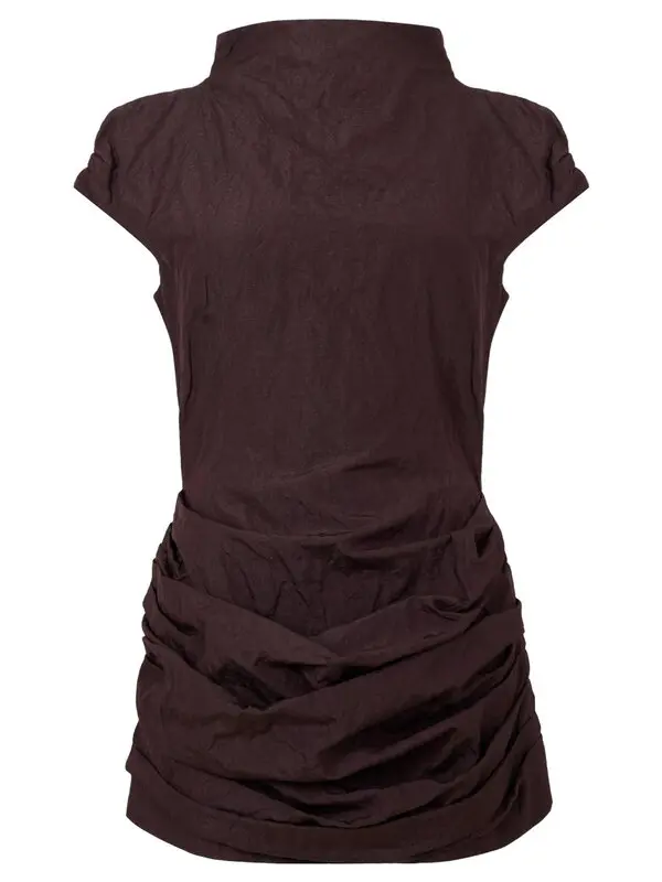 Magda Butrym Solid Color Ruched Dress - Black