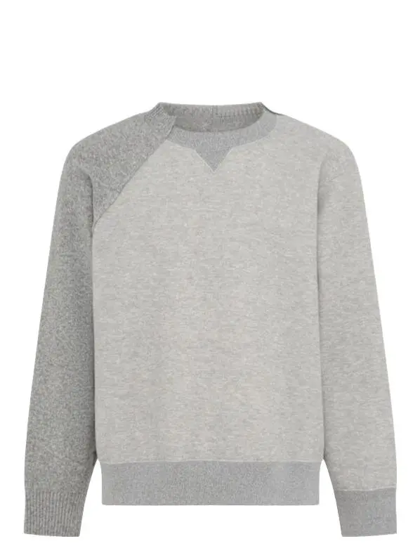 Sacai Crewneck Long Sleeve Colorblock Top - No