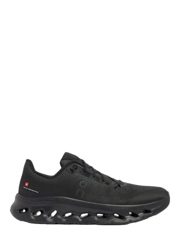 On Lace-up Chunky Sole Sneakers - Black