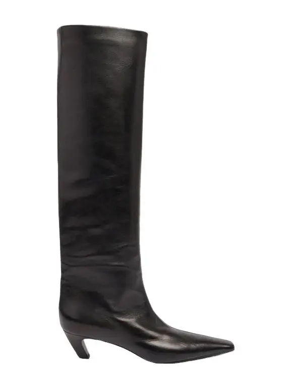 Khaite Knee-high Block Heel Boots - Black