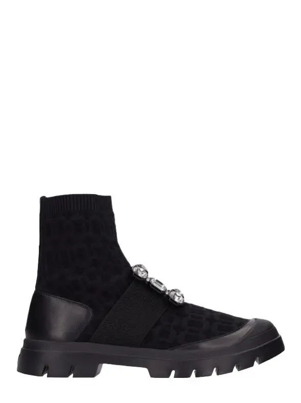 ROGER VIVIER Ankle Boots With Metal Applications - Black