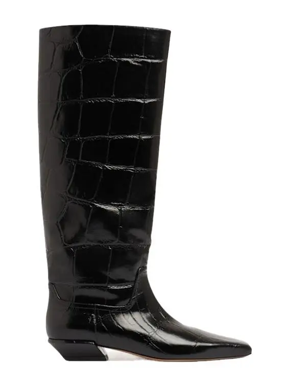 Paris Texas Low Heel Knee-high Boots - Black