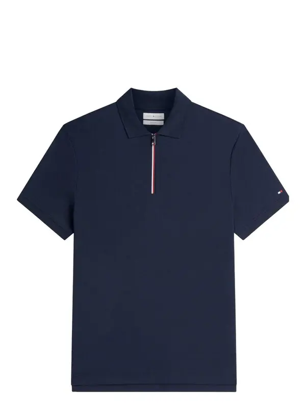 Tommy Hilfiger Solid Color Polo Shirt - Black