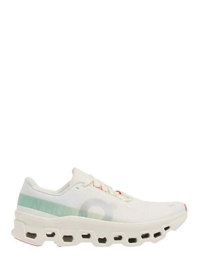 On High Tongue" Lace-up Sneakers - White