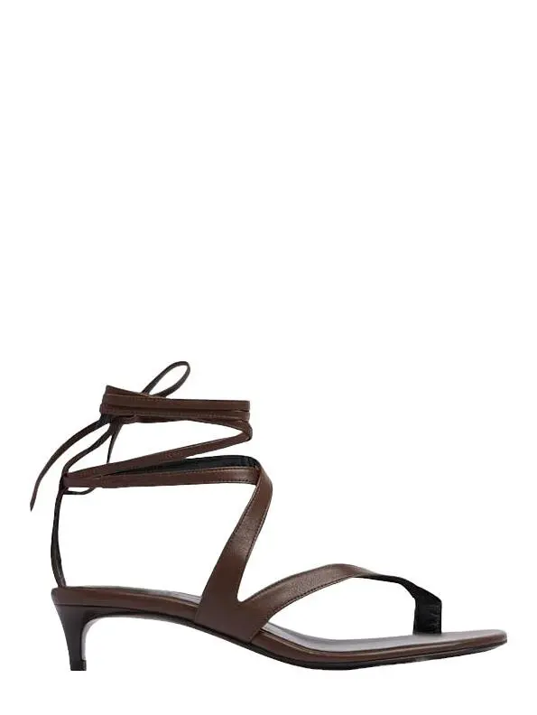 Khaite Ankle Strap Sandals With Lace Closure - Black
