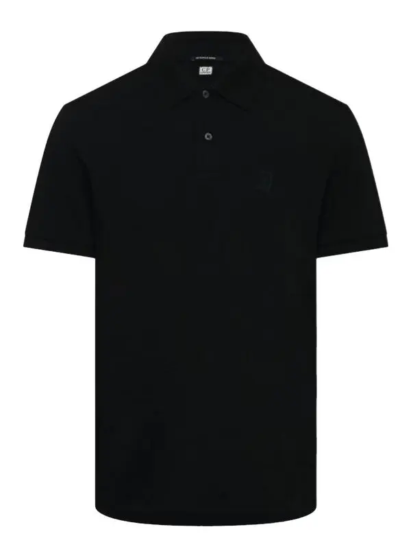 C.P. COMPANY Short-sleeved Polo Shirt - Black