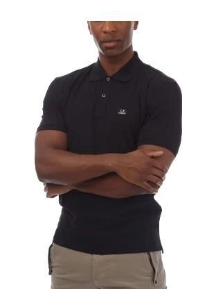 C.P. COMPANY Shortsleeve Polo Shirt - Blue