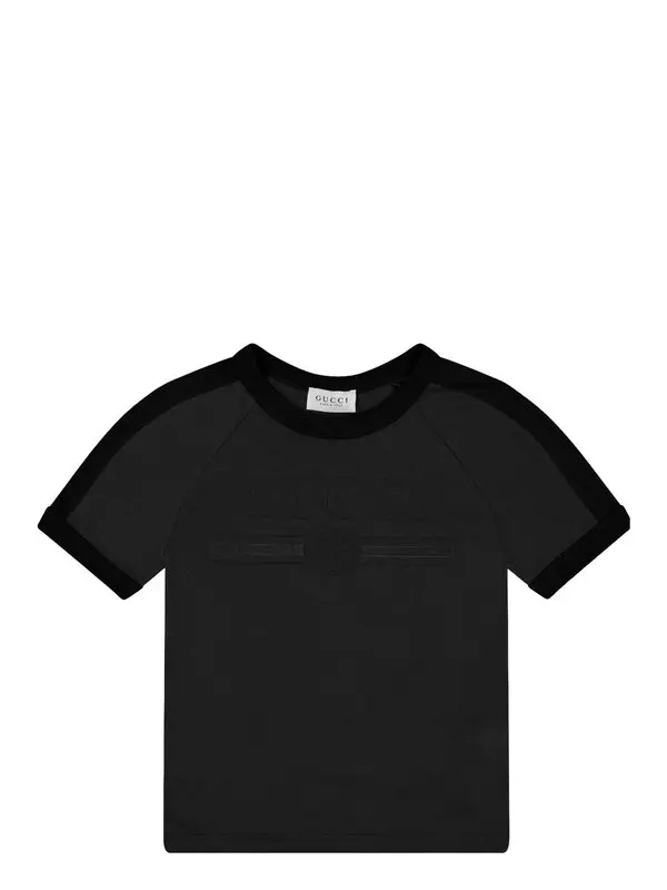 Gucci Embossed Logo Raglan Sleeve T-shirt - No
