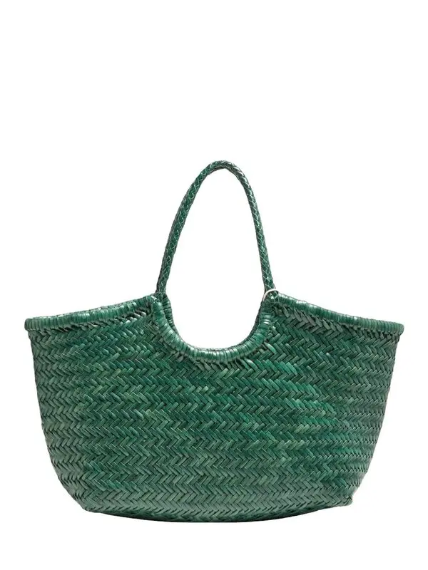 Dragon Diffusion Handwoven Rattan Basket Bag - Green