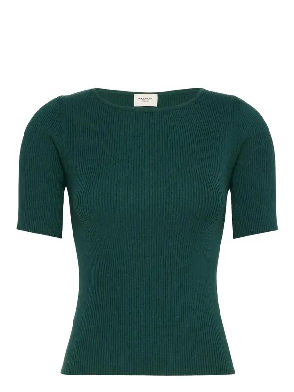 Max Mara Slim-fit Stretch Viscose Sweater - Green