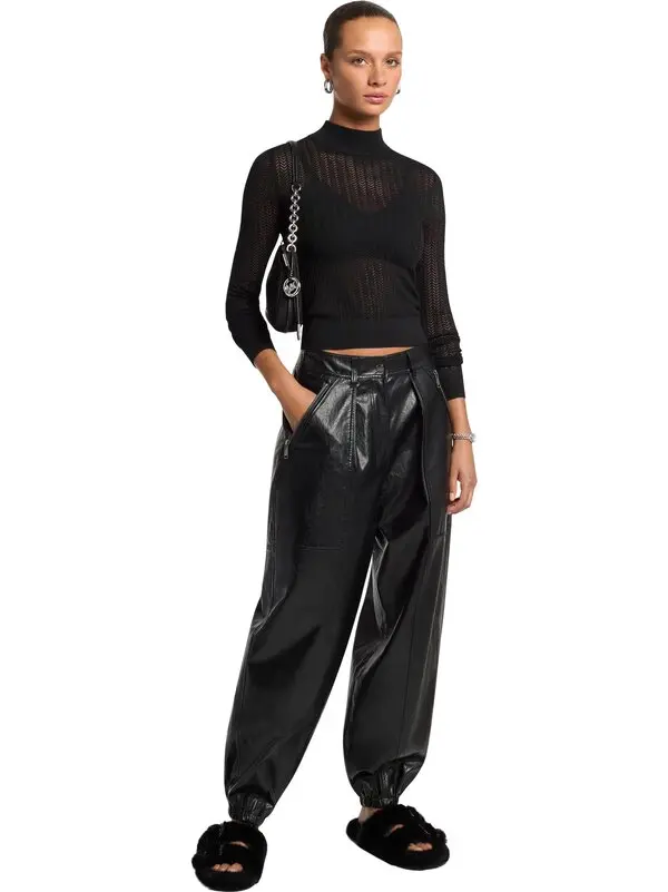 Michael Kors Coated Jogger Pants - Black