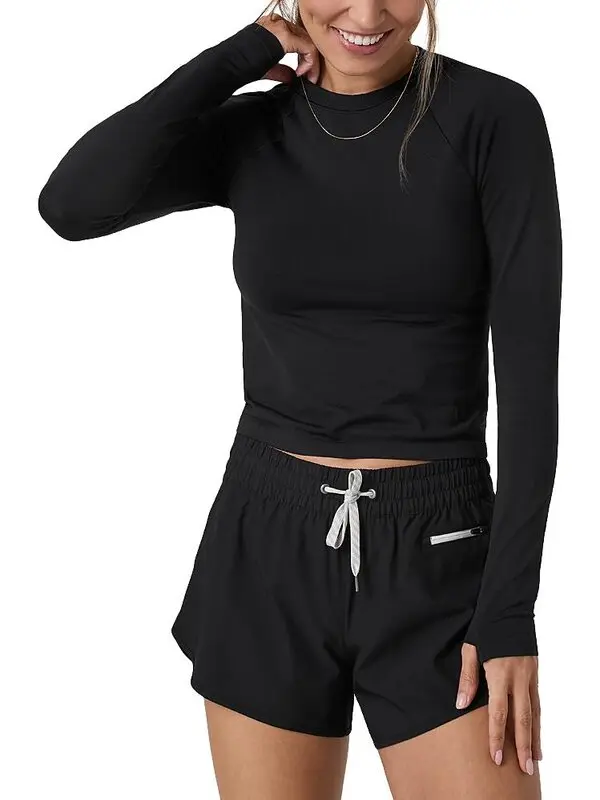 Vuori Long Sleeve Surge Seamless Tee - Black