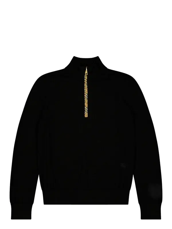 Burberry Half-zip Knit Pullover - Black