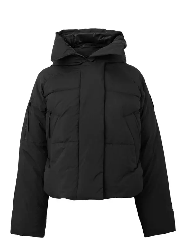 Canada Goose Hooded Short Puffer Jacket - Black