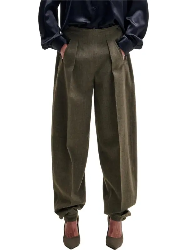 DARKPARK Taylor Wool Sailor Trousers - Green
