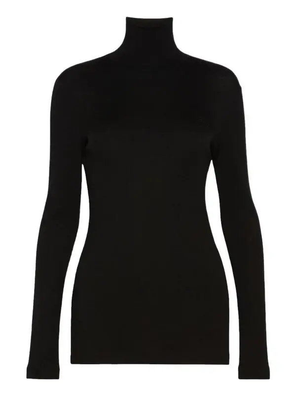 Max Mara Ribbed-knit Roll-neck Sweater - Black