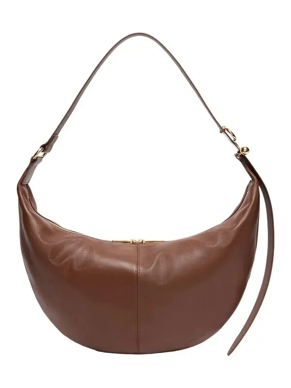 Sportmax Nappa Leather Hobo Bag - Brown