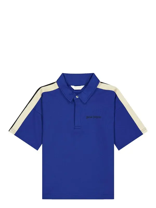 Palm Angels Short Sleeve Logo Polo Shirt - Blue