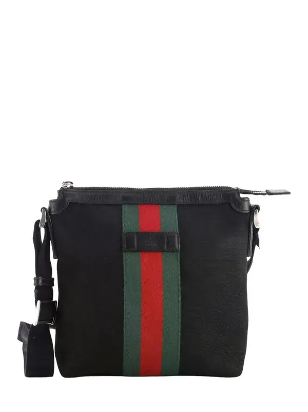 Gucci Techno Canvas Small Messenger Bag - Black