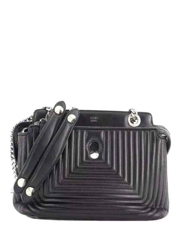 Fendi Quilted Leather Small Shoulder Bag - Black