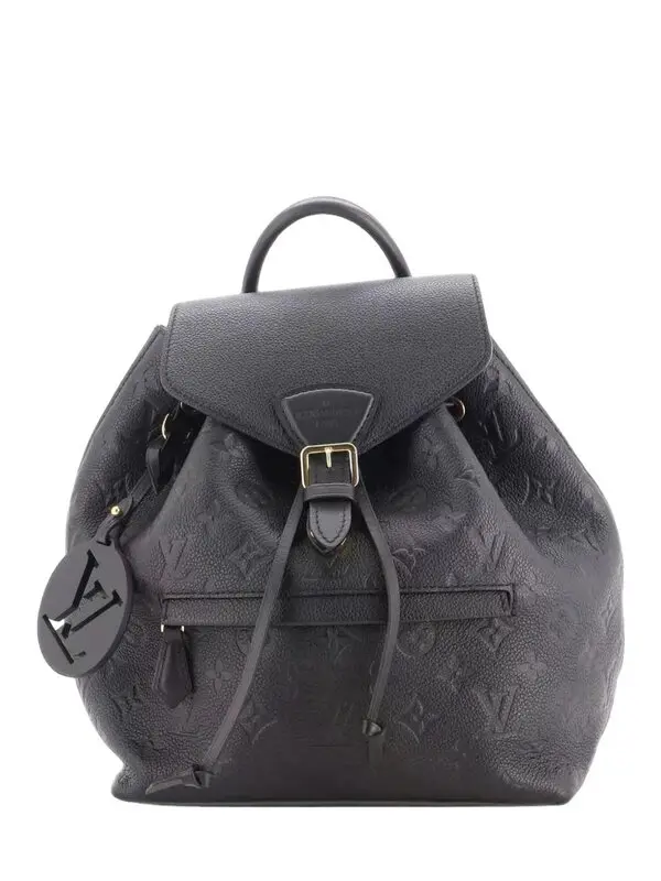 LOUIS VUITTON Montsouris Nm Monogram Empreinte Leather Pm Backpack - Black