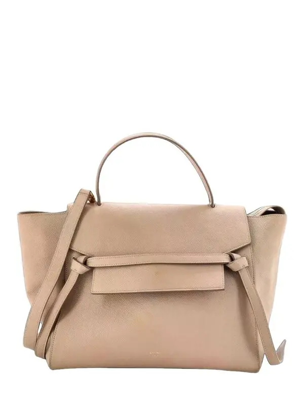 Celine Textured Leather Mini Belt Bag Shoulder Bag - Neutrals