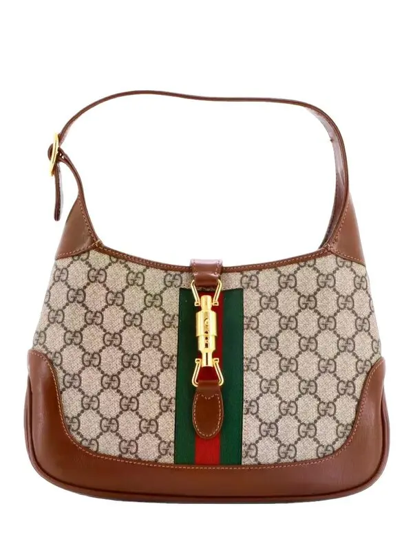 Gucci Jackie 1961 Gg Coated Canvas Small Hobo Bag - Brown