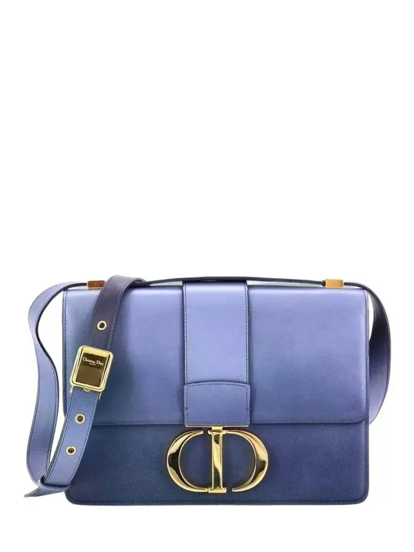 Dior 30 Montaigne Flap Bag Gradient Leather Shoulder Bag - Blue
