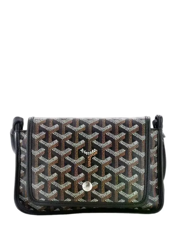 Goyard Plumet Clutch Wallet Coated Canvas Crossbody Bag - Black