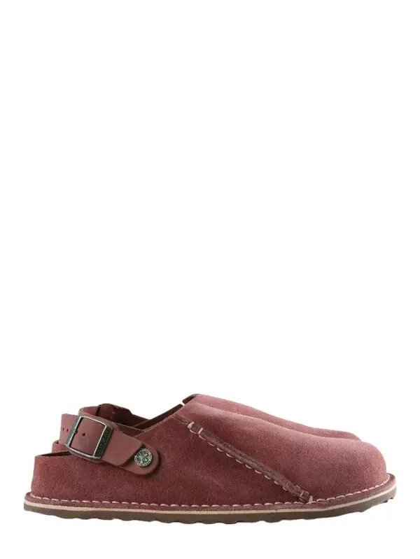 BIRKENSTOCK Lutry Suede Slingback Mules - Red