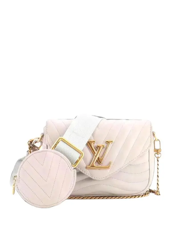 LOUIS VUITTON New Wave Multi Pochette Quilted Leather Crossbody Bag - Neutrals