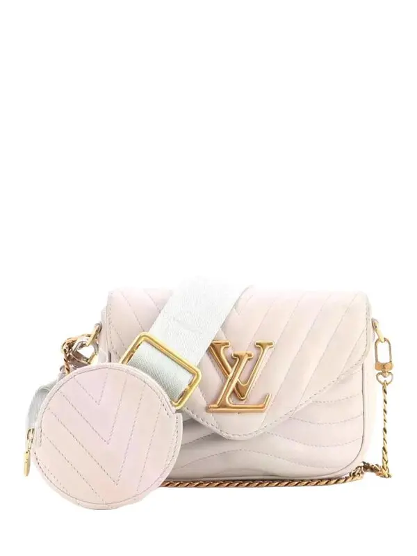 LOUIS VUITTON New Wave Multi Pochette Quilted Leather Crossbody Bag - Neutrals