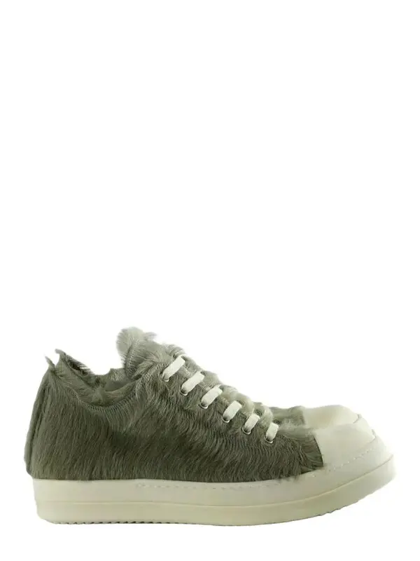Rick Owens Calf-hair Low Sneakers - Green