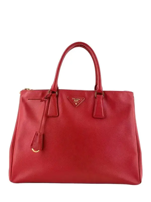 Prada Saffiano Leather Xl Tote Bag - Red