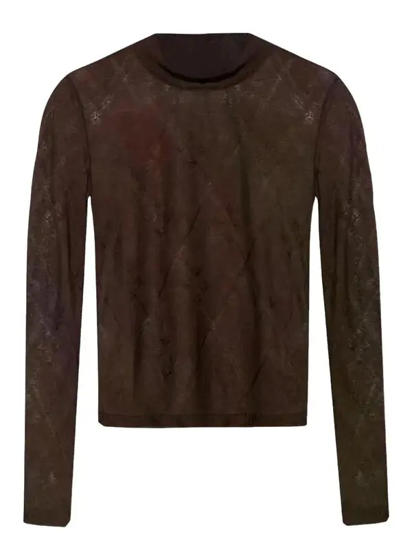 IRO PARIS Heavenly Diamond-patterned Top - Brown