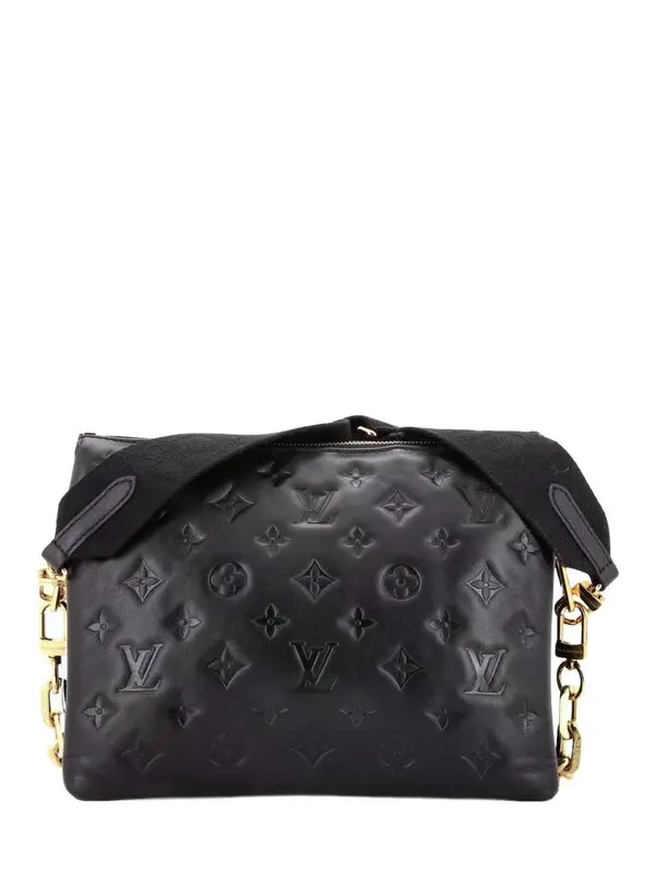 LOUIS VUITTON Coussin Pm Monogram Embossed Lambskin Crossbody Bag - Black
