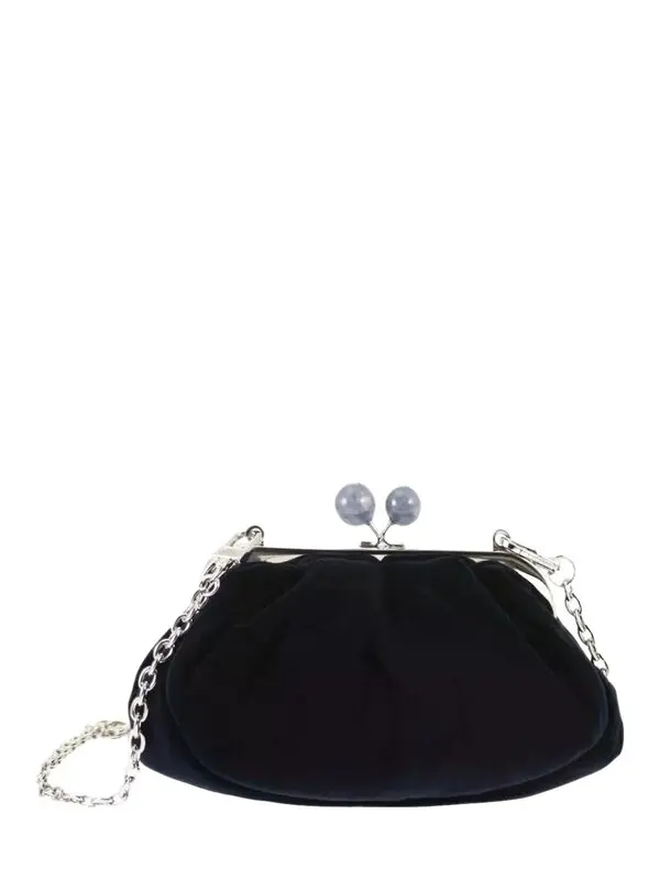 Max Mara Pasticcino Velvet Clutch Bag - Blue