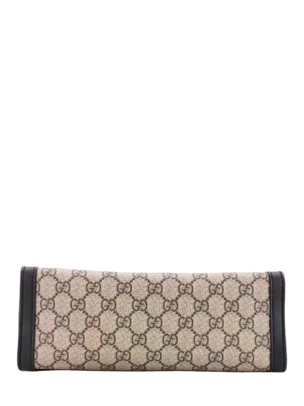 Gucci Padlock Chain Tote Gg Coated Canvas With Leather Small Shoulder Bag - Black