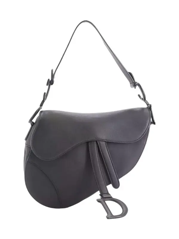 Dior Leather Saddle Shoulder Bag - Black
