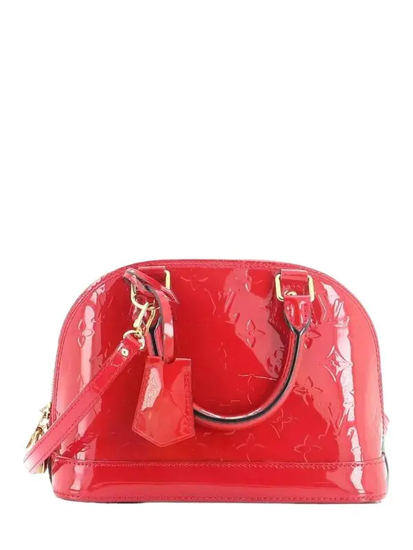 LOUIS VUITTON Alma Handbag Monogram Vernis Bb Shoulder Bag - Red