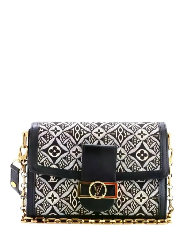 LOUIS VUITTON Dauphine Shoulder Bag Mm Monogram Jacquard - Black